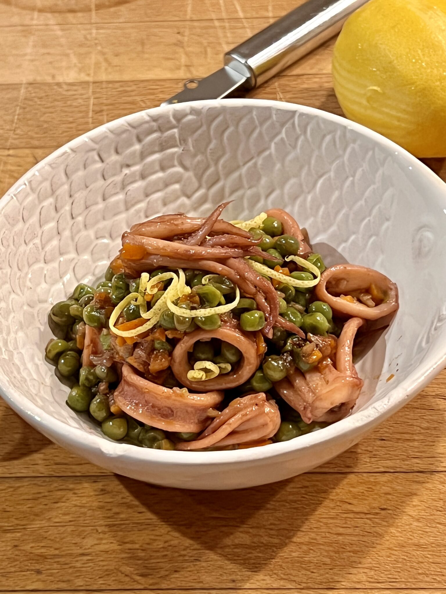 Totani con piselli in bianco - Blog di lacheffamiranda