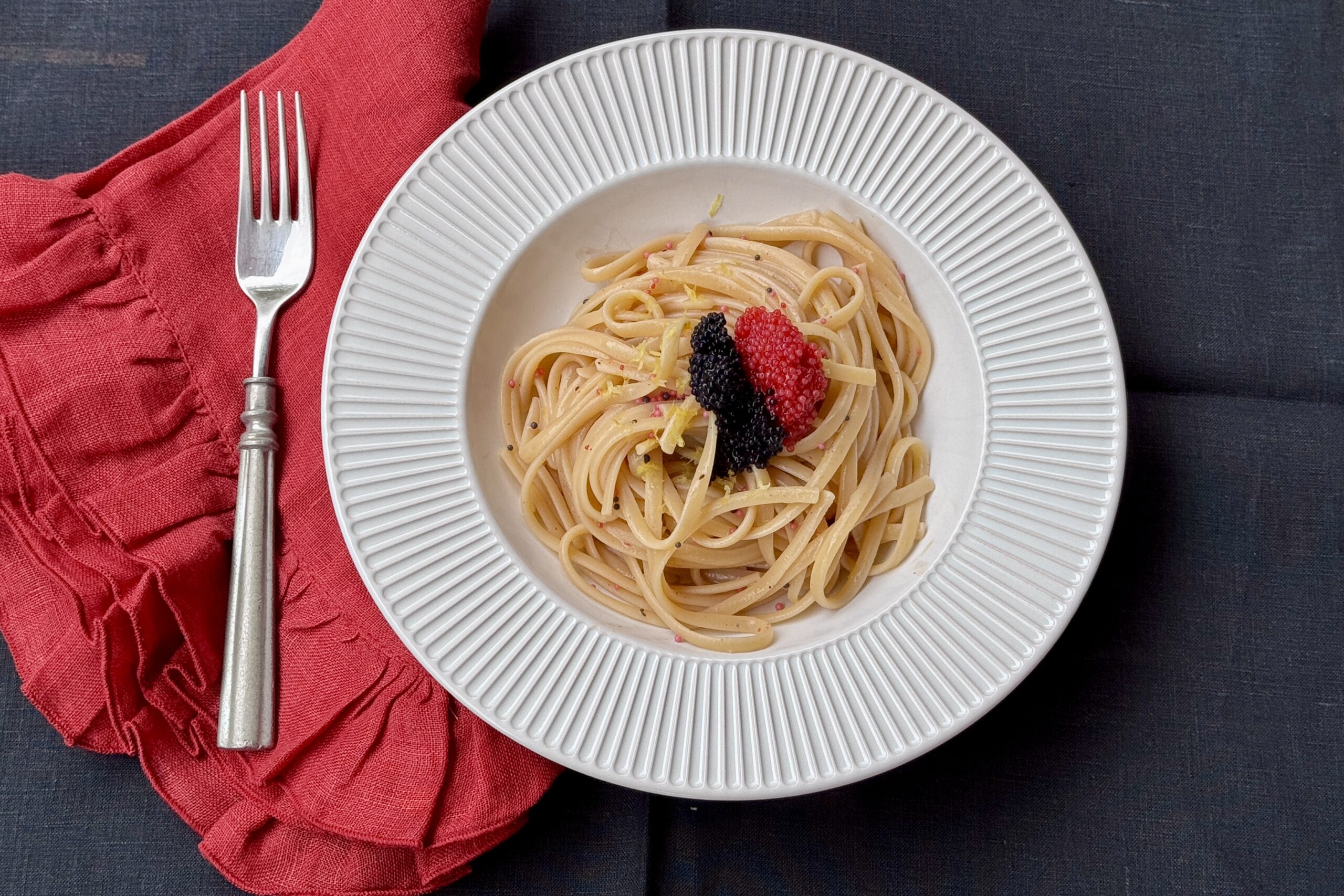 Linguine con uova di lompo e limone - Blog di lacheffamiranda